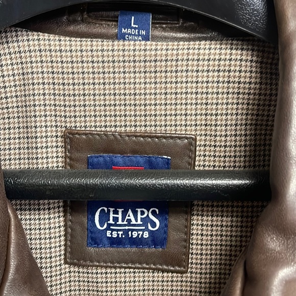 Chaps | Jackets & Coats | Mens Chaps Large Brown Leather Jacket | Poshmark